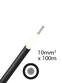 10mm2 single-core DC cable 100m - Black - NuVision Energy – Nuvision ...