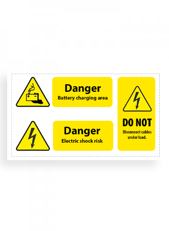 Customark Battery Hazard label Li-ion ( 230mm * 90mm ) – Nuvision ...