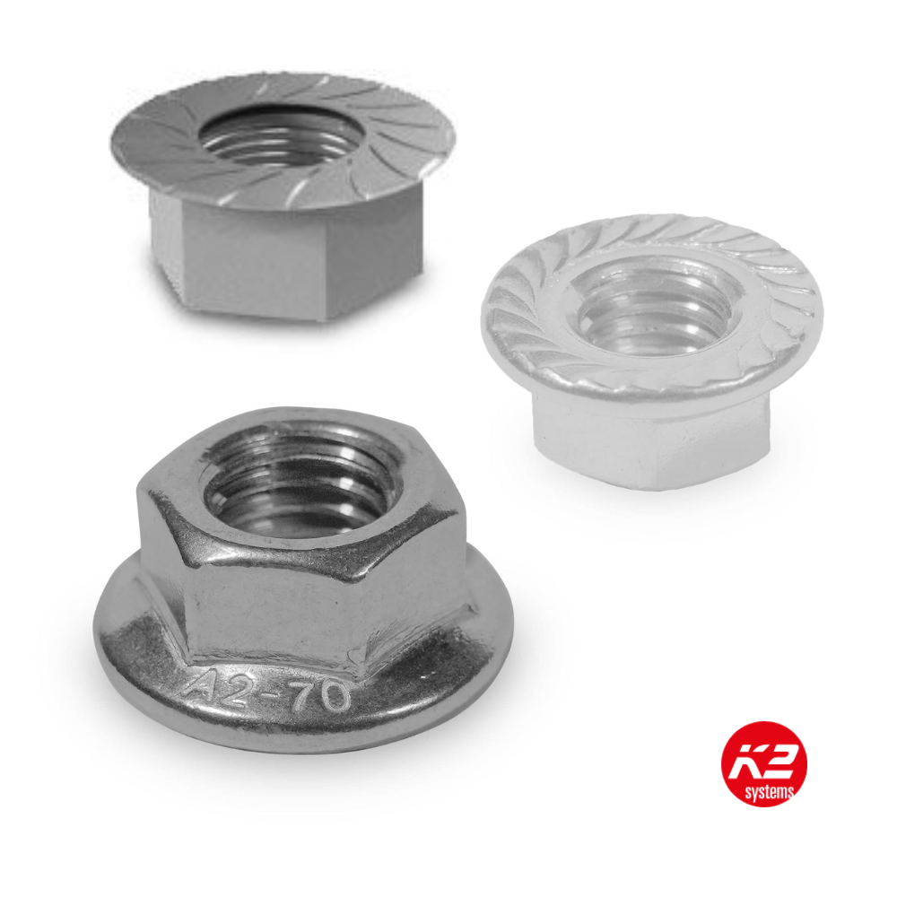 Nuts Hexagon Flange Nut M8 – Nuvision Energy Ltd