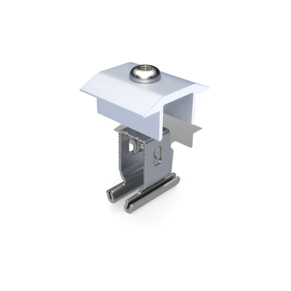 Renusol Middle Clamp+ 30 - 50mm Silver – Nuvision Energy Ltd
